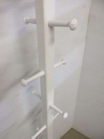 White wooden rack, 73 1/2"H - Albrecht Auction Service