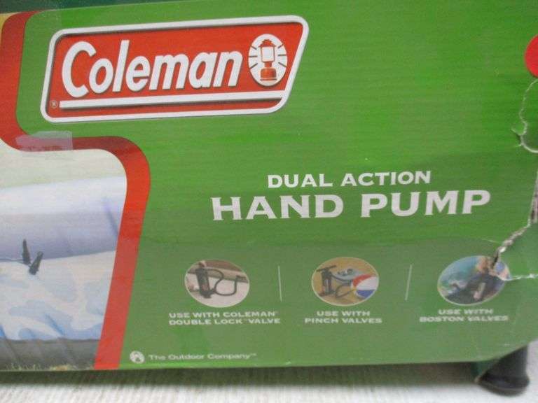 (2) Air pumps, includes: Coleman dual action hand pump and electric ...