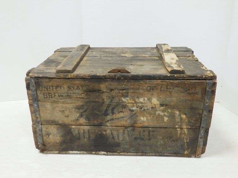 1890's Pre-Prohibition US Brewing Co. Beer Crate/Box, 20"W x 13"D x 11 ...