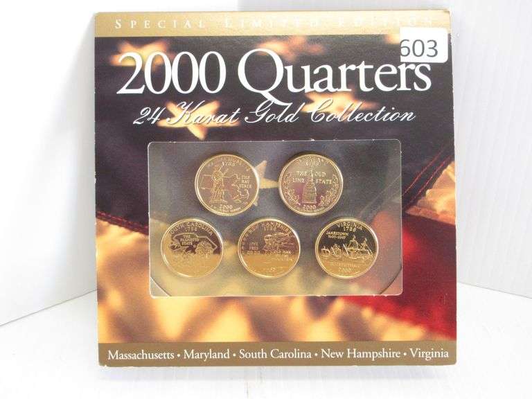 2000 24K Gold state quarter collection - Albrecht Auction Service