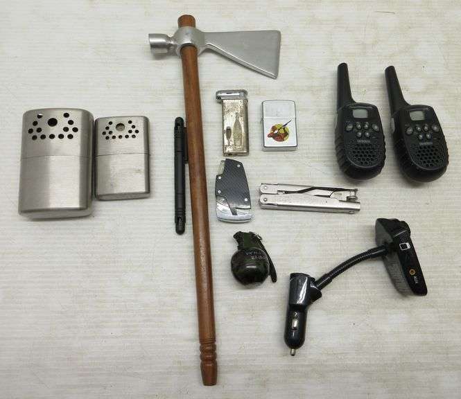 Uniden GMR1635 2-Pack 16 mile walkie talkies; Frontier steel pipe/axe ...