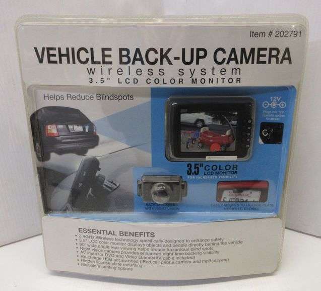 Vehicle backup camera 3 1/2" LCD color monitor - Albrecht Auction Service