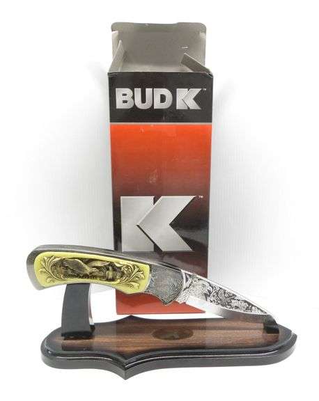 Budk custom collection large folding knife with lock blade, 13"L ...