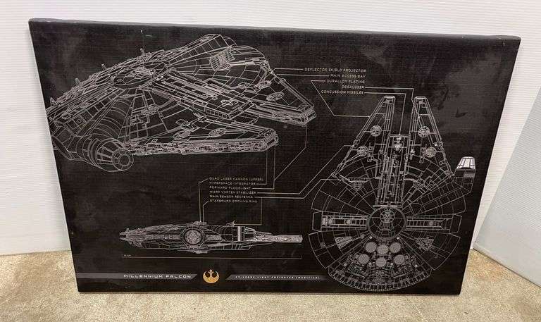 Millenium Falcon Star Trek Picture - Albrecht Auction Service