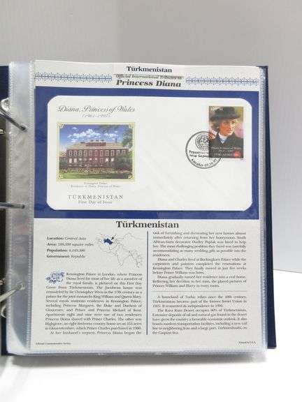 (2) Binders with 143 postal covers, all Princess Diana from the ...