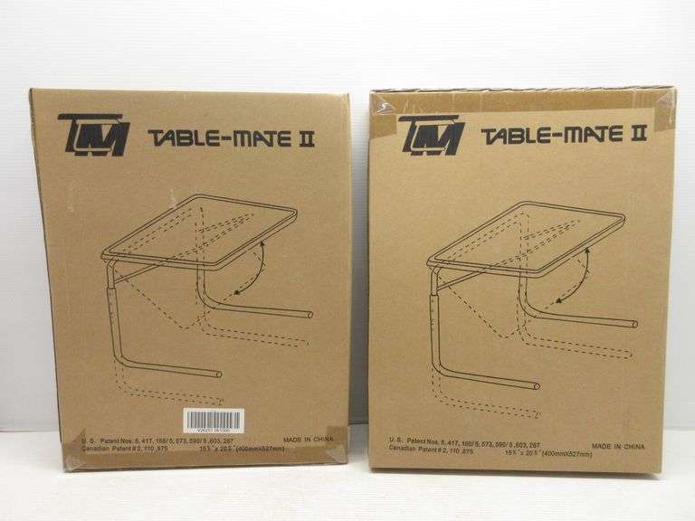 (2) Table-Mate II folding TV dinner tables, box- 20"W, NIB - Albrecht ...