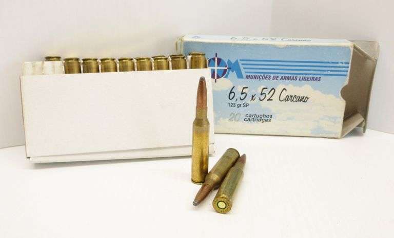 (20) Rounds of 6.5x52 Carcano ammo, 123-grain SP - Albrecht Auction Service