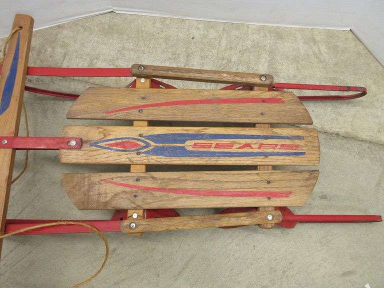 Vintage 1960's era child's snow sled, made by Sears, Model No. 85081 ...