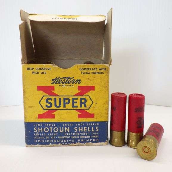 (25) Rounds of shotgun shells Western "Super X" 16g 5-Shot, Vintage ...