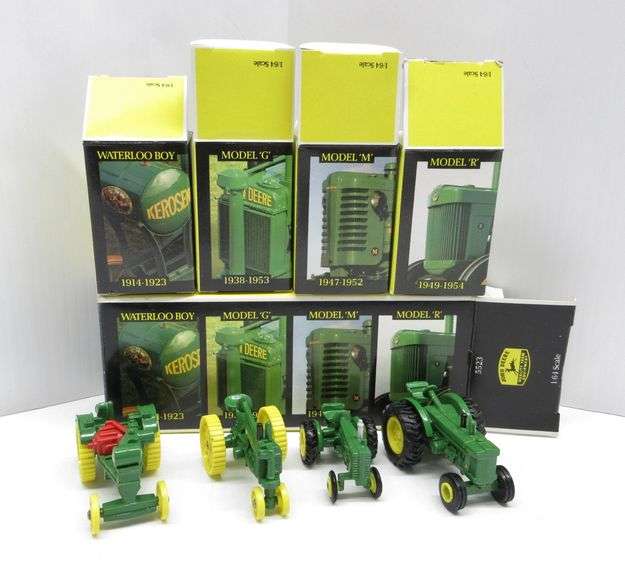 1988 ERTL collector set of miniature John Deere tractors with original ...