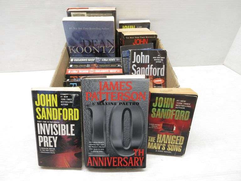 Books, includes: (14) John Sanford: 9- Prey Series, (2) John Patterson ...