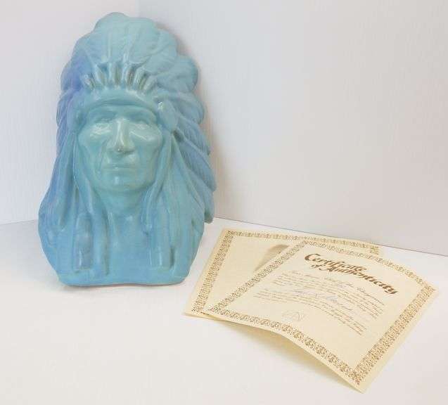 Van Briggle pottery 1979 bust of Chief Two Moons, part of the Great ...