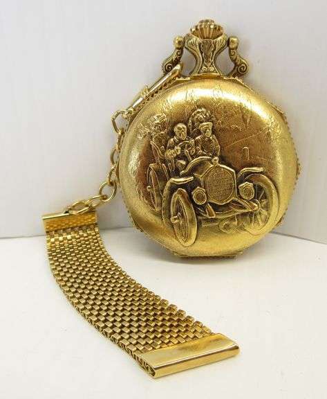 Vintage pocket watch, works, Majestime 17-jewel Swiss made skeleton ...