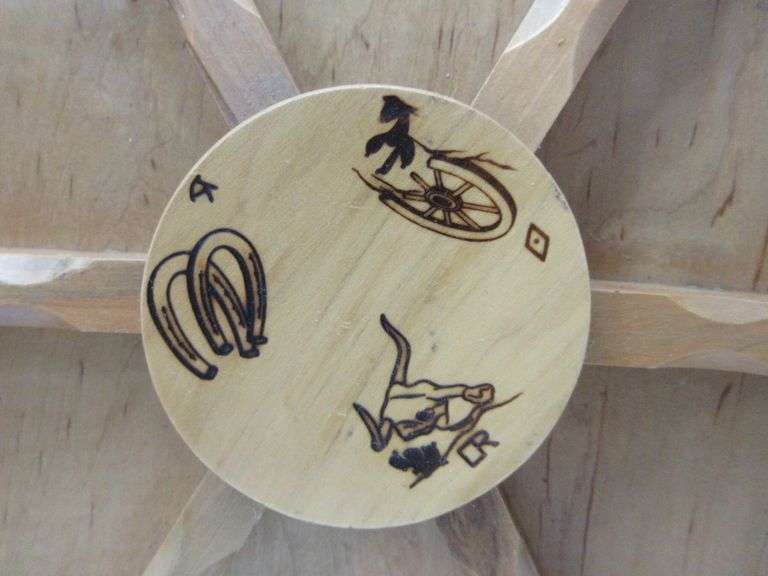 1960's Siesta ware glass mugs with wooden handles, and a wagon wheel ...