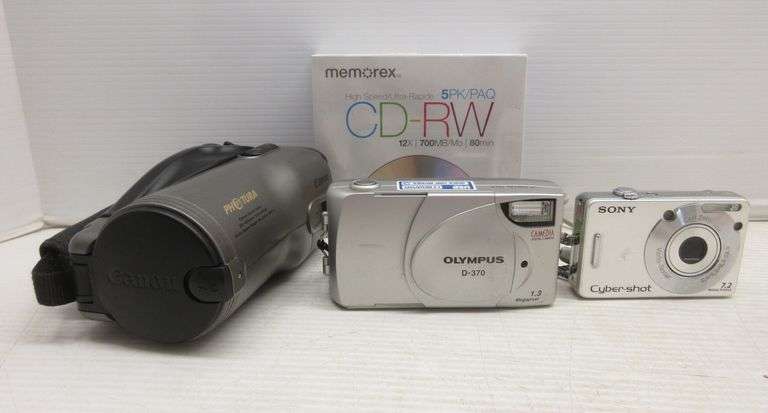 Sony cyber shot digital camera, Olympus camera, Canon Photura movie ...