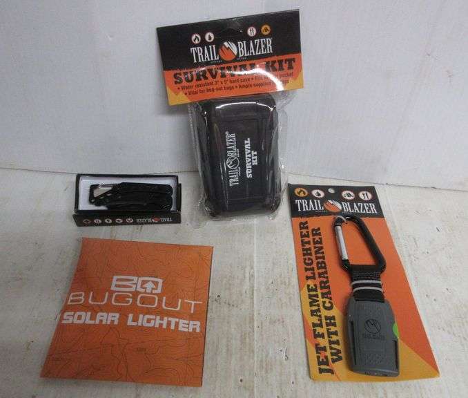 Survival Kit, includes: Jet flame lighter, multi-tool, essential box ...