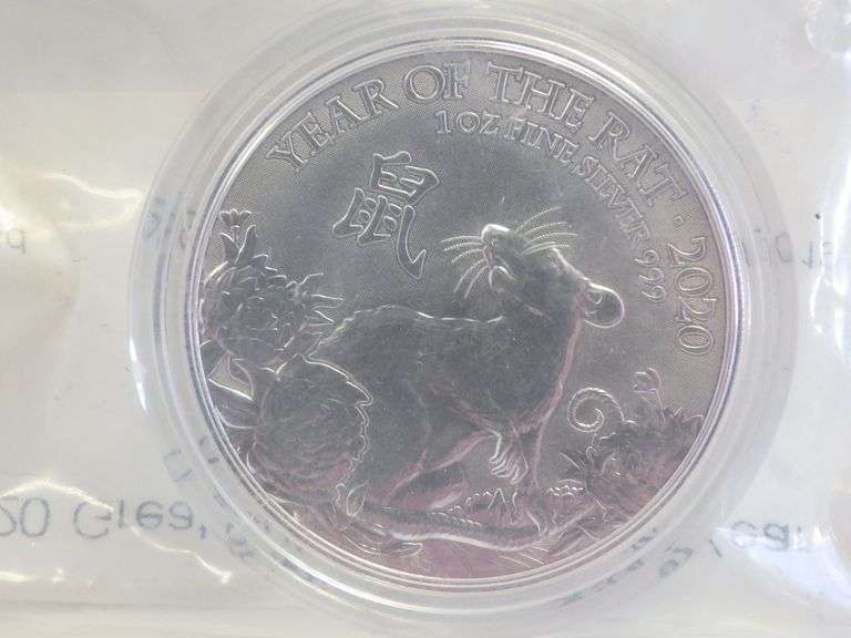 2020 Great Britain Year of the Rat 1 oz. silver coin, UNC - Albrecht ...