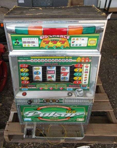 Token slot machine, 33"H, light up but does not work, as is - Albrecht ...
