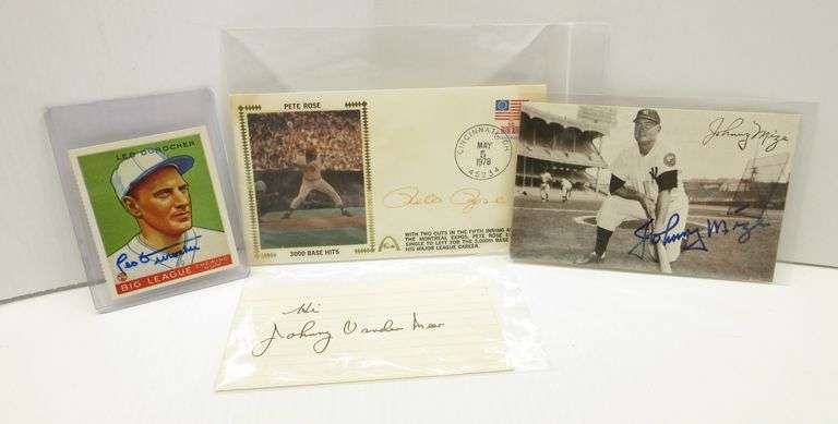 Johnny Van Der Meer signed index card with authentication code, threw ...