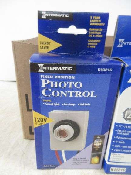 Intermatic photo-eyes, 120V, include: 2- Intermatic K4121C, 3 ...