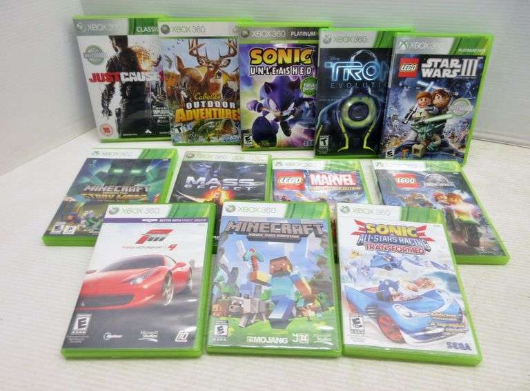 (12) Xbox 360 games, includes: Mass Effect, Sonic Transformed, Jurassic ...