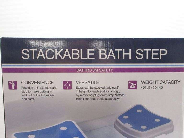 Stackable bath step, weight capacity 450 lbs. steps can be stacked ...