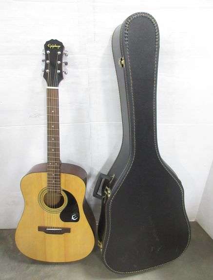 Epiphone PR-100/NA 6-string acoustic guitar with case, nice, plays and ...