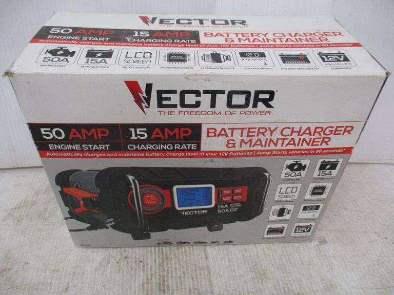 Vector battery charger/maintainer, 50 AMP engine start and 15 AMP ...