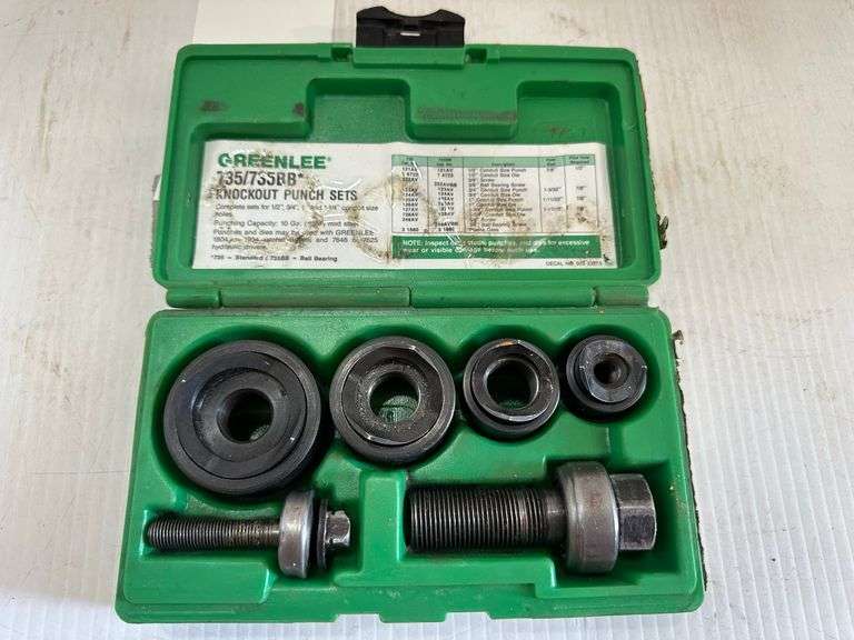 Greenlee Knockout Set, 734BB - Albrecht Auction Service
