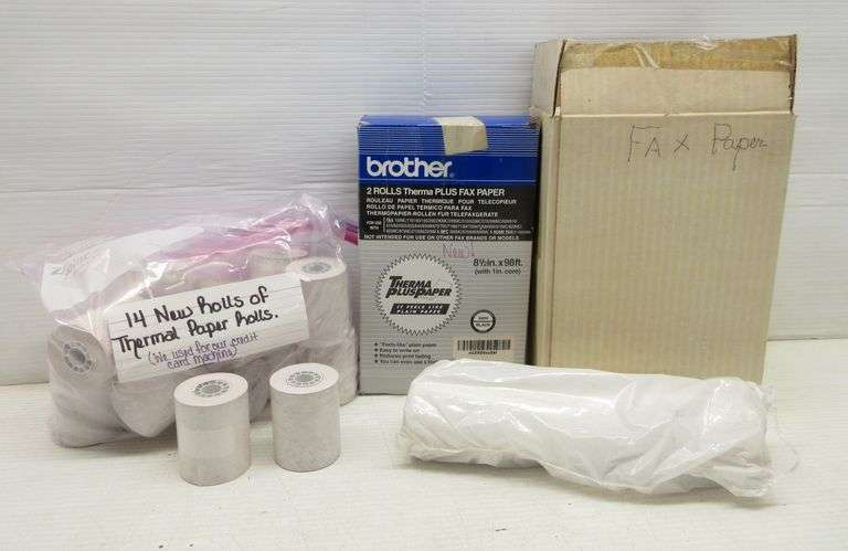 Thermal paper rolls for fax machines, credit card machines, and more ...