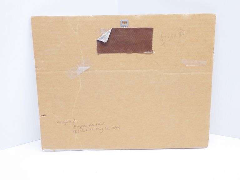 Tony the Tiger signed print by creator, Eugene Kolkey, 14" x 11" with ...