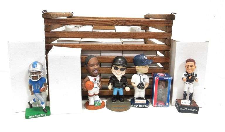 (23) Regular size and several mini size bobbleheads, boxes- up to 9"L ...