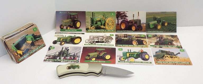 (54) John Deere collectors cards, John Deere knife with tractor and ...