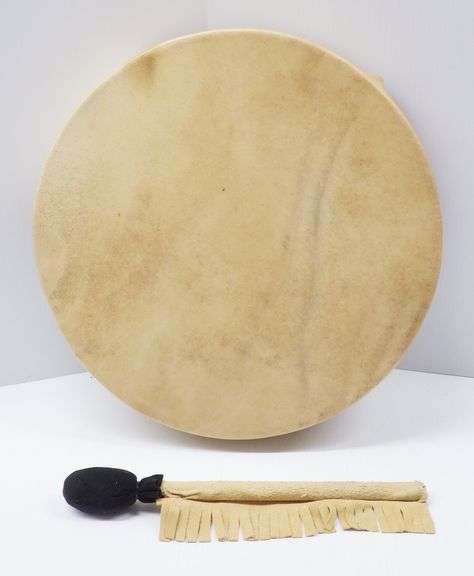 Authentic Native American made ceremonial hand drum, hand made with ...