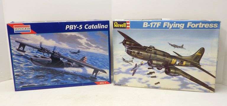 (2) WWII plastic model plane kits, 1/48 scale, includes: Monogram No ...