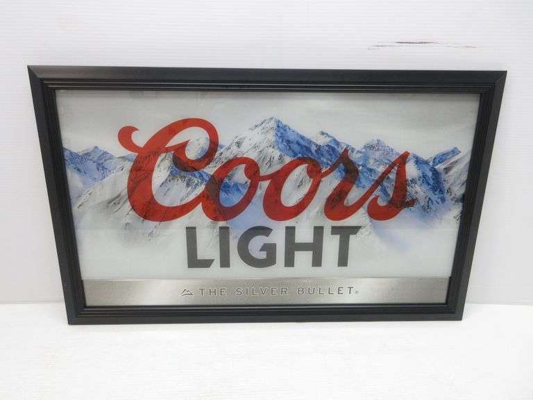 Coors Light Beer sign, 28 1/2"W x 17"H, very nice - Albrecht Auction ...