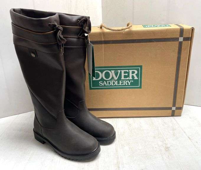 Horse riding boots, Dover Saddlery, size 8 1/2, new with tags in box ...
