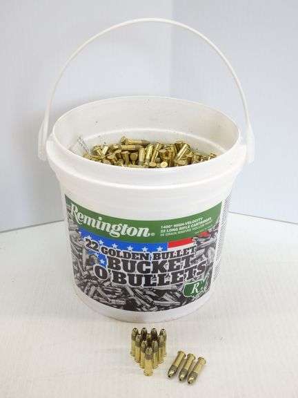 (1,400) Rounds of 22-Caliber Golden Bullets, Bucket of Bullets by ...