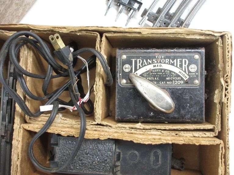 Older steam line steam type electric train, Louis Marx & Co., remote ...