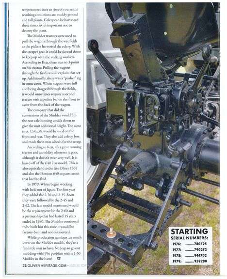 White 2-60 Mudder Tractor, Four-Cylinder 211-CID Diesel Engine with a ...