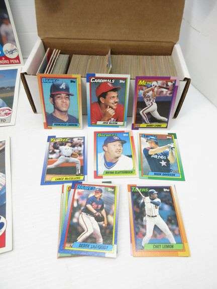 (4) Boxes And A Tote Of Baseball And Football Cards - Albrecht Auction