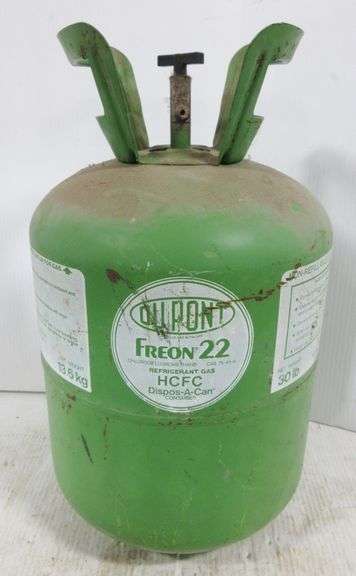 30 lb. Dupont Freon 22, tank is full - Albrecht Auction Service
