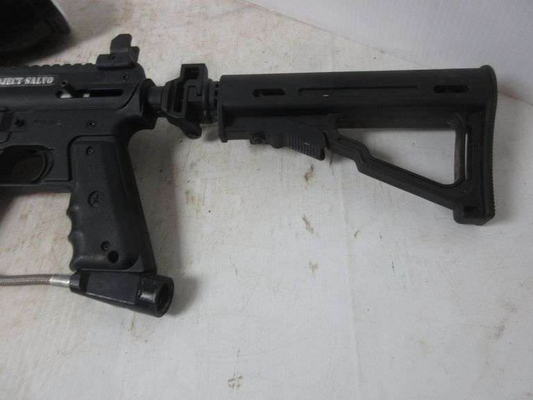 Project Salvo paintball gun with hopper, fired when tested, as is ...