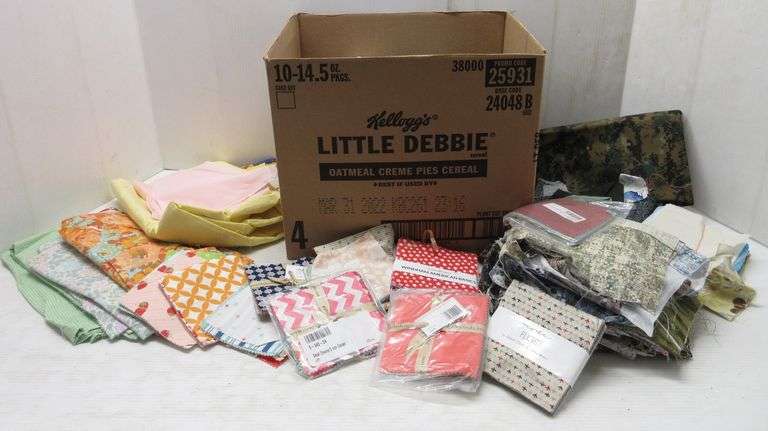 Large box of nice quilting fabric, box- 16" x 12" x 13"H - Albrecht ...