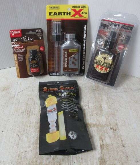 (4) Deer scents, include: 1- Masking scent, wildlife center; 1- Black ...