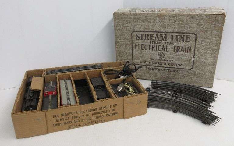 Older steam line steam type electric train, Louis Marx & Co., remote ...