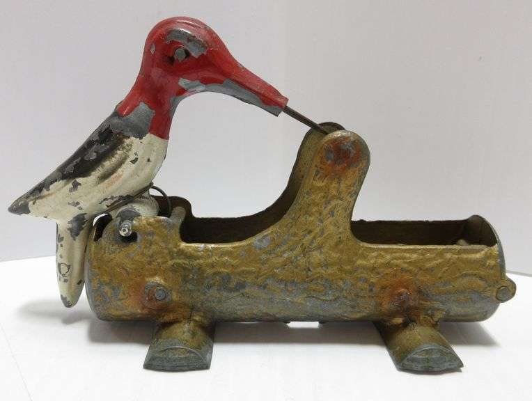 Woodpecker toothpick grabber, 2 3/4"H - Albrecht Auction Service