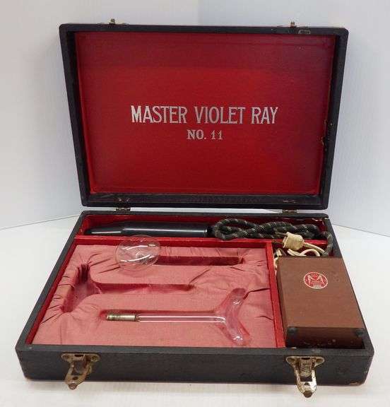 Antique master violet ray no.11, includes two wands, third wand is ...