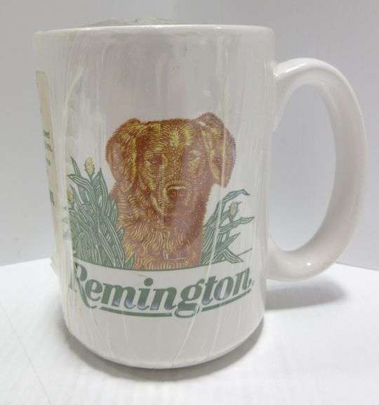Remington mug with (350) rim fire 22LR cartridges inside, sealed ...