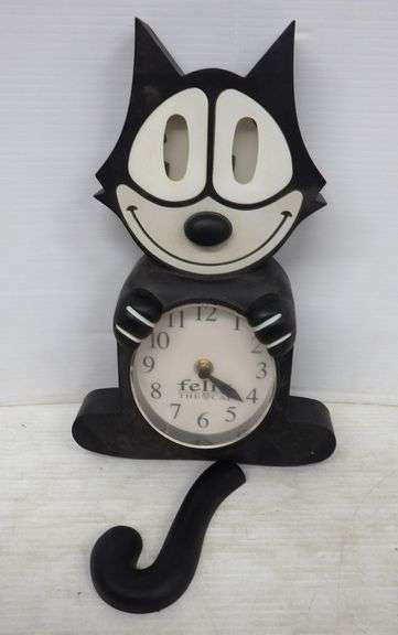 Felix the Cat clock, 11 1/2"L, tail needs reattached - Albrecht Auction ...